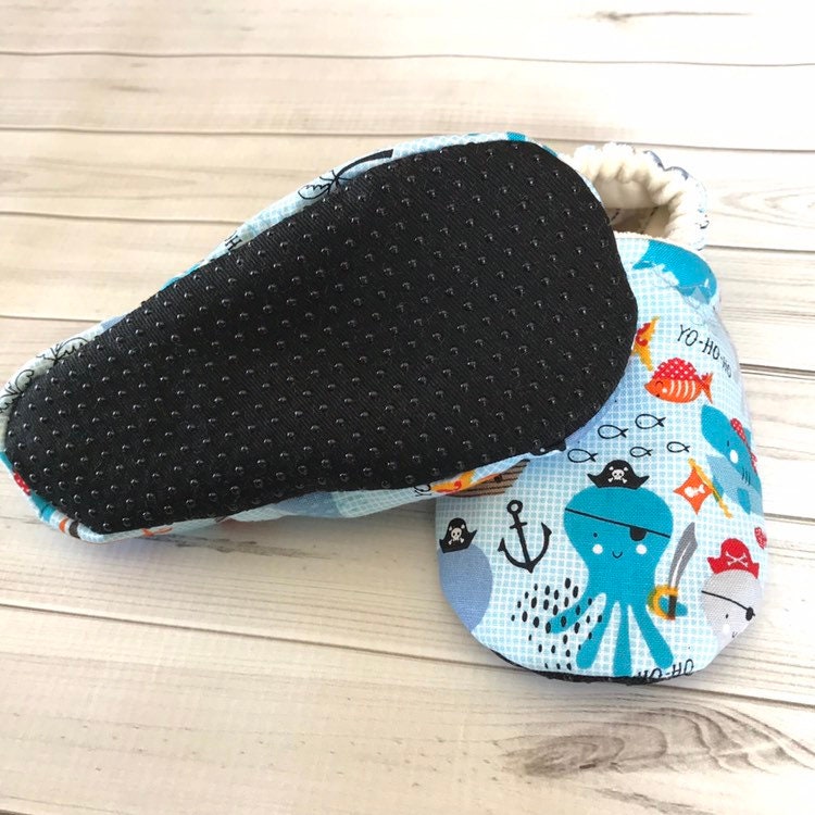 Pirate toddler slippers indoor toddler shoes Montessori | Etsy