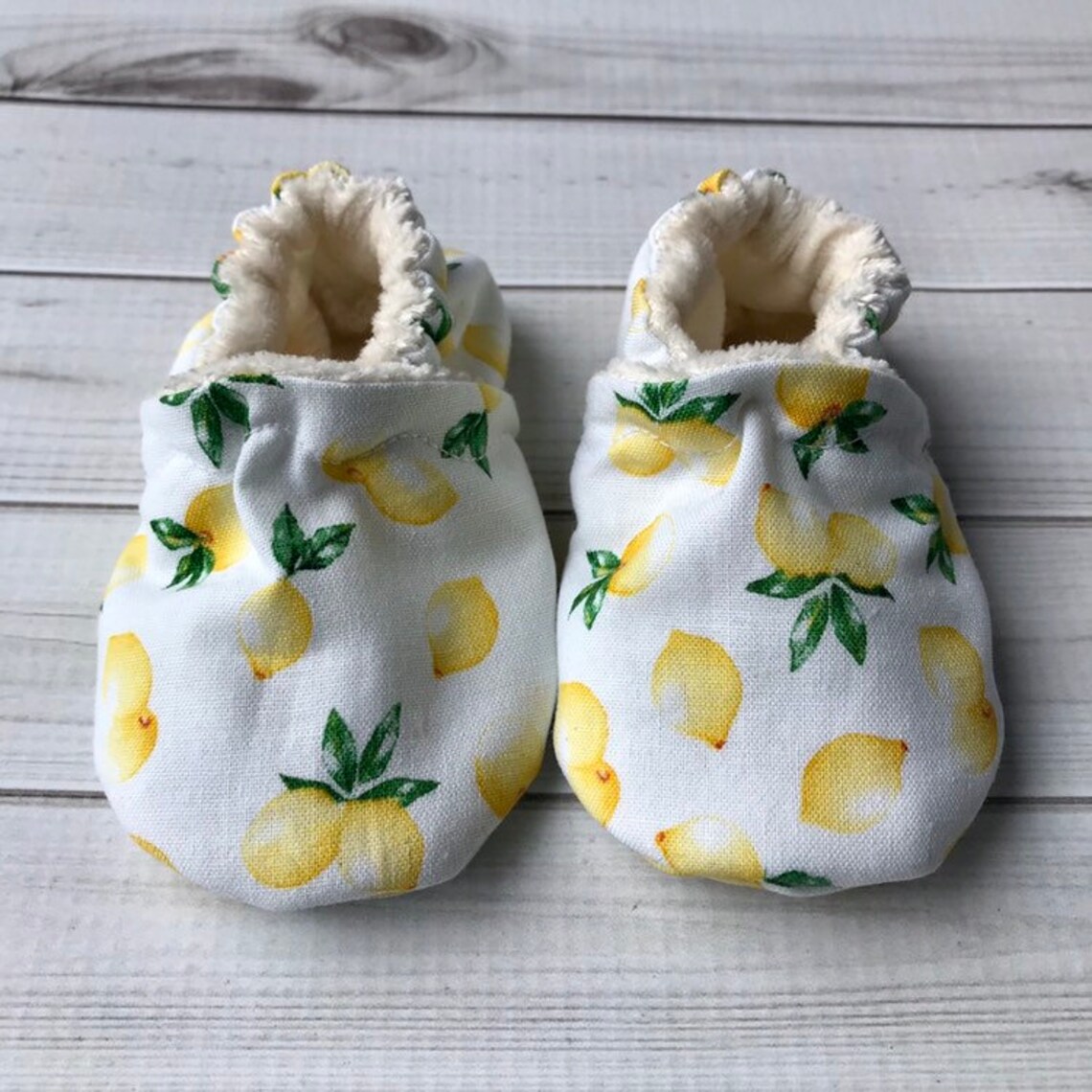 Lemon baby booties lemon baby moccasins lemon baby gift | Etsy