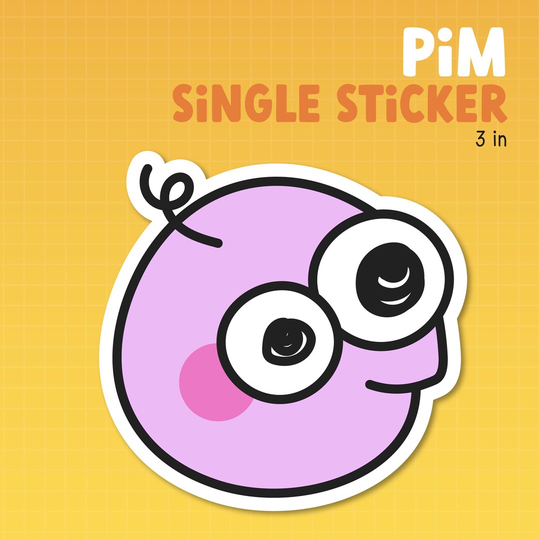 Pim, Smiling Friends Vinyl Sticker: Waterproof Laptop Decal - Etsy
