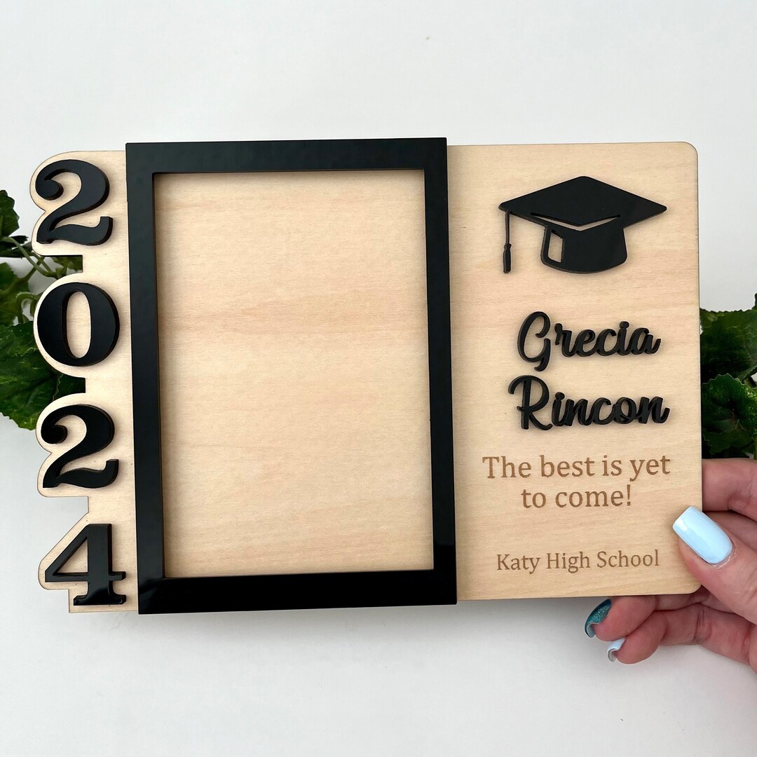 Custom Graduation Photo Frame, Wooden Graduation Photo Frame With Name ...