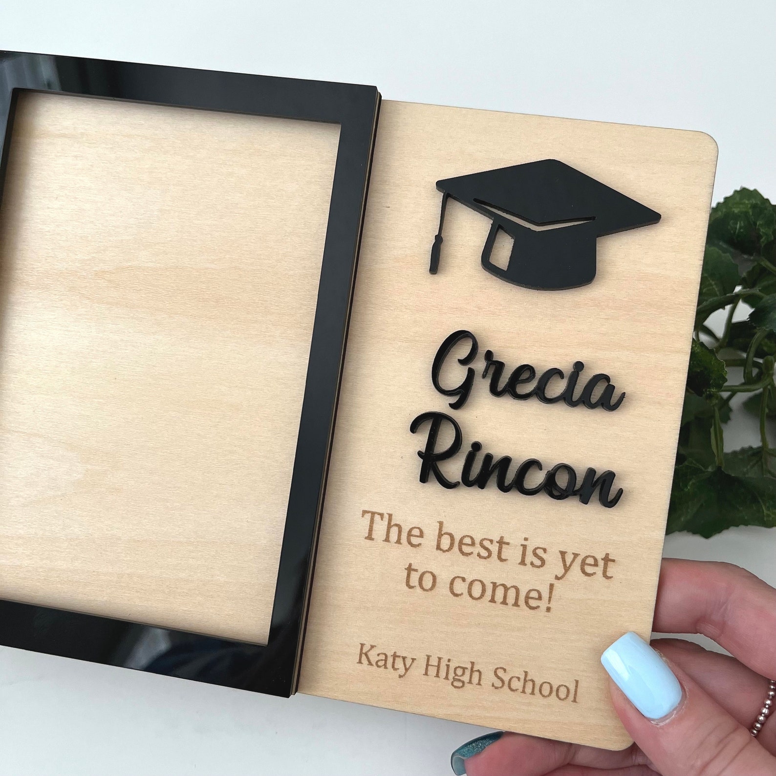 Custom Graduation Photo Frame, Wooden Graduation Photo Frame With Name ...