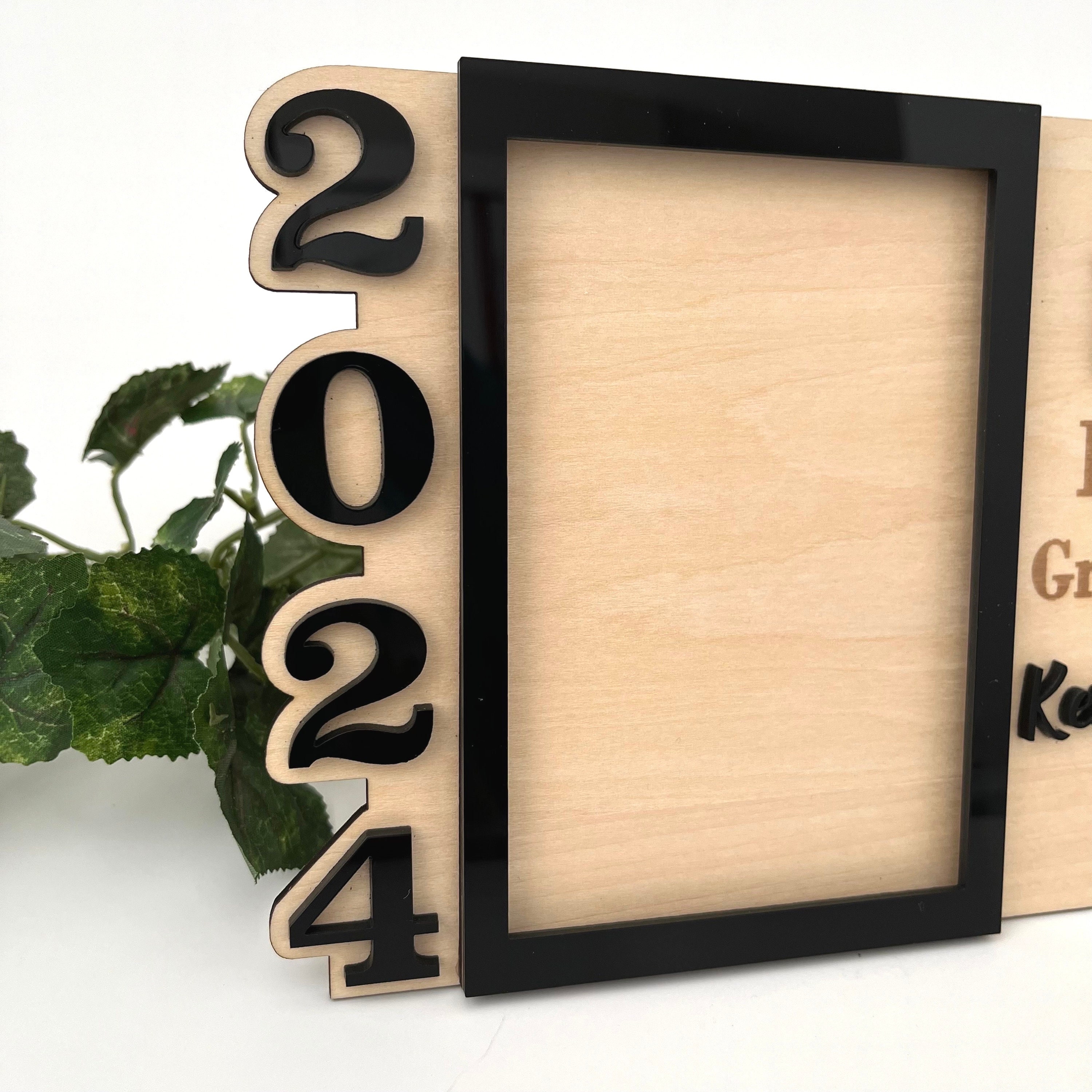 Graduation Photo Frame, Custom Wooden Graduation Photo Frame With Name ...