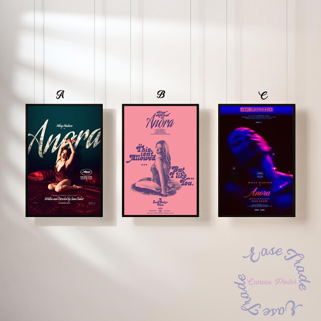 Anora Movie Poster/ Room Decor/ Wall Art/ Modern Vintage/ Retro Movie ...