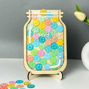 Smiley Face Reward Jar, Colorful Classroom Decor, Back to School Gift ...