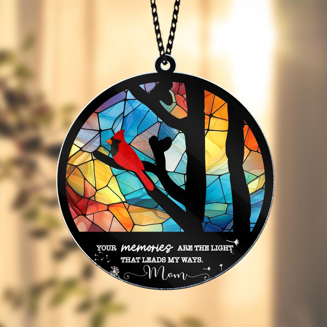 Personalized Cardinal Suncatchers for Mom and Dad in Heaven, Cardinal ...