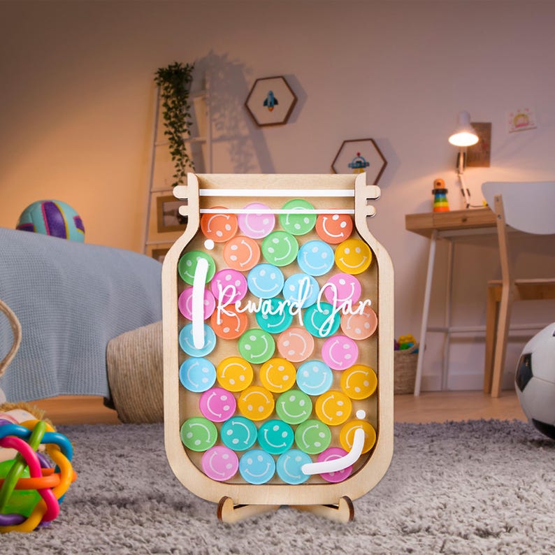 Personalized Smiley Face Reward Jar Fun Gift for Kids, Teachers Pick ...