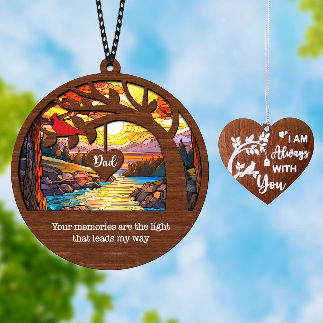 Memorial Lightcatcher for Loss of Father Day, Memorial Suncatcher ...