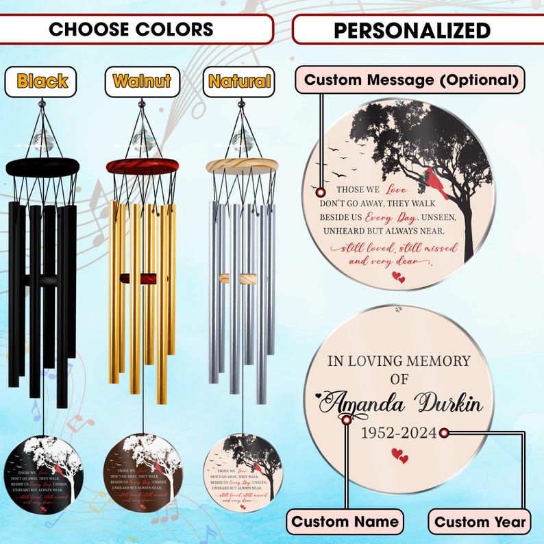 A Limb Has Fallen From the Family Wind Chime, Memorial Gift, Sympathy ...