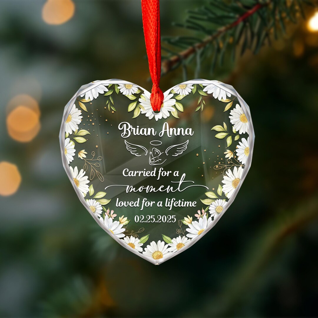 Infant Loss Gift, Baby Memorial Glass Ornament, Baby Loss Christmas ...