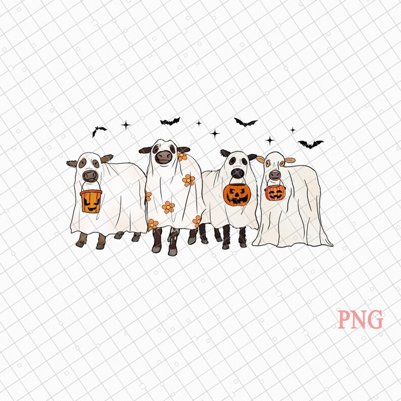 Halloween Cows PNG, Ghost Cows Png, Funny Cow Png, Funny Halloween Png ...