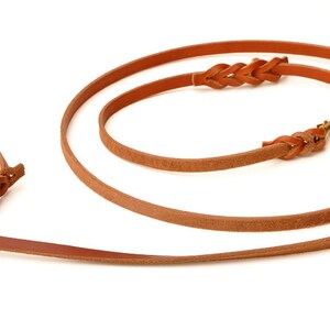 8x8 Lead in TAN -- 8 Ft. L-O-N-G 8-way Versatile Leather Dog Lead ...