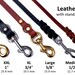 8x8 Lead in TAN -- 8 Ft. L-O-N-G 8-way Versatile Leather Dog Lead ...