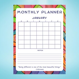 Printable Student Planner Set With Quirky Cat Design - 4 Sizes Included ...
