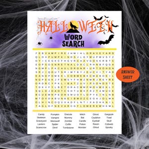 Eerie Word Search Printable – Fun Halloween Puzzle for Kids and Adults ...