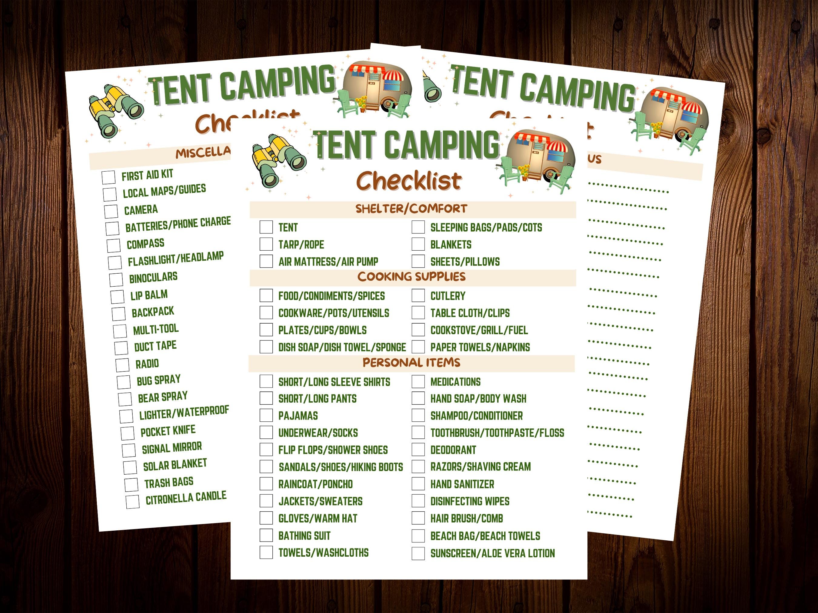 Tent Camping Essentials Checklist tent Camping Essentials Camping Gear ...