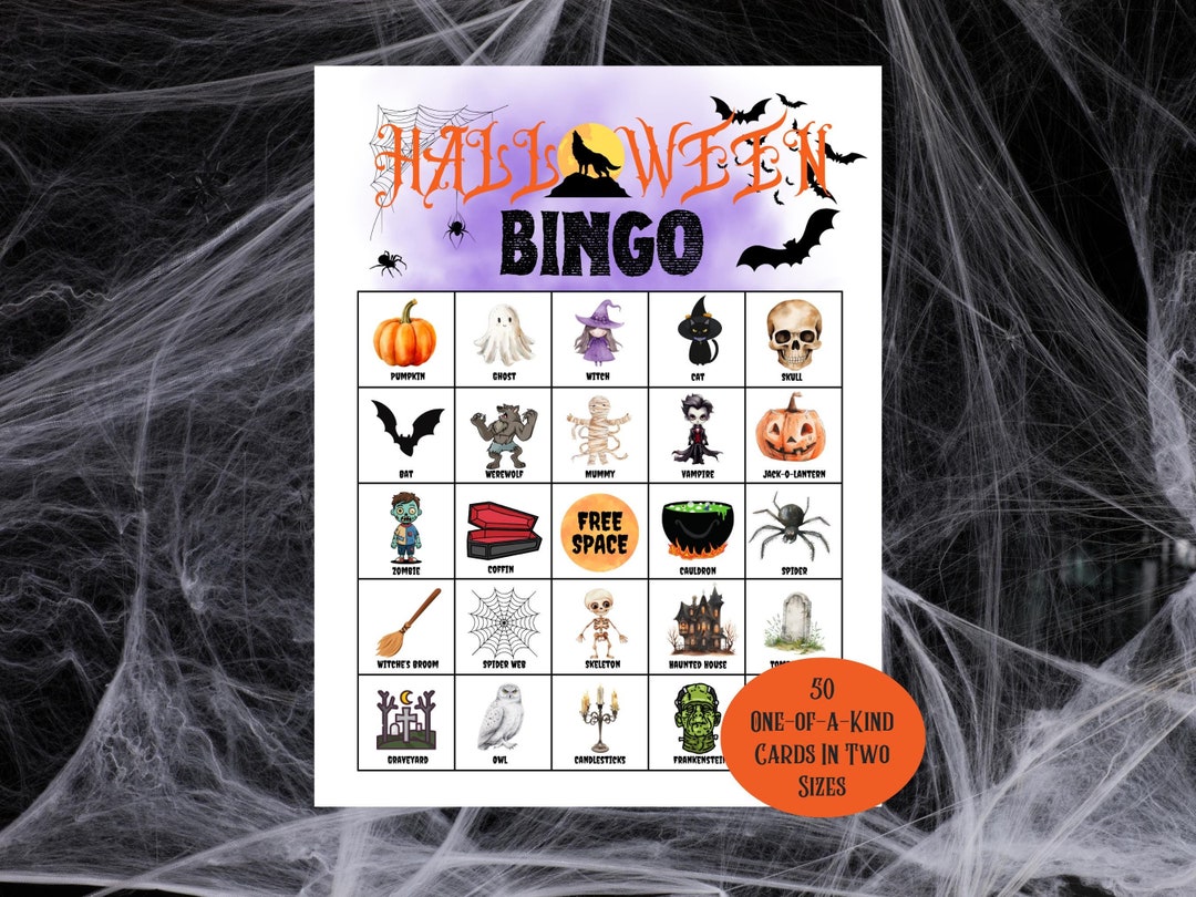 Spooky Family Halloween Bingo for Kids & Adults - Fun Printable Party ...
