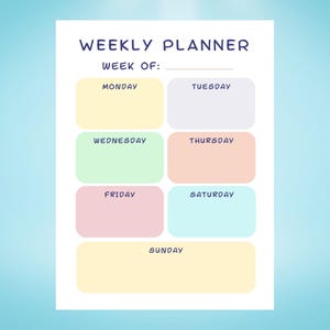 Printable Student Planner Set With Quirky Cat Design - 4 Sizes Included ...