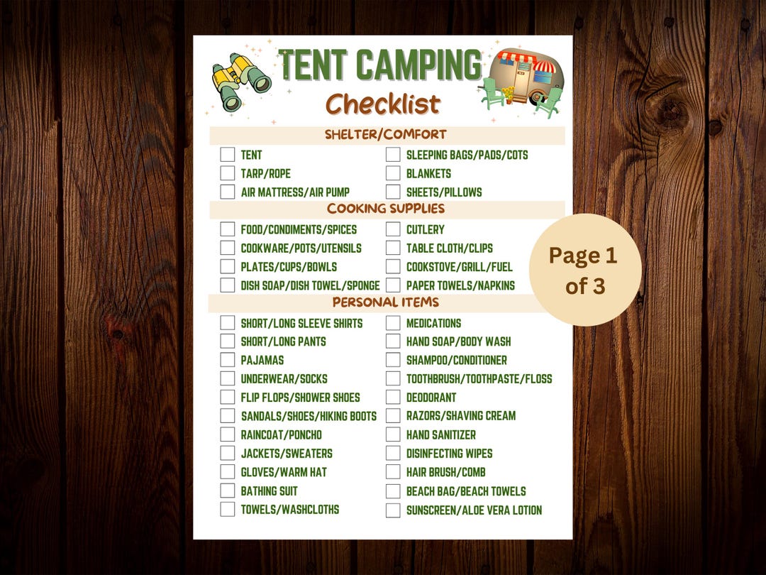 Tent Camping Essentials Checklist tent Camping Essentials Camping Gear ...