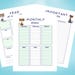 Printable Student Planner Set With Quirky Cat Design - 4 Sizes Included ...