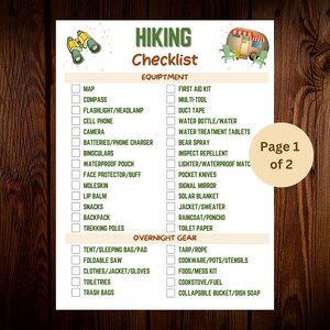 Hiking Essentials Checklist Hiking Gear Checklist Trail Gear List ...