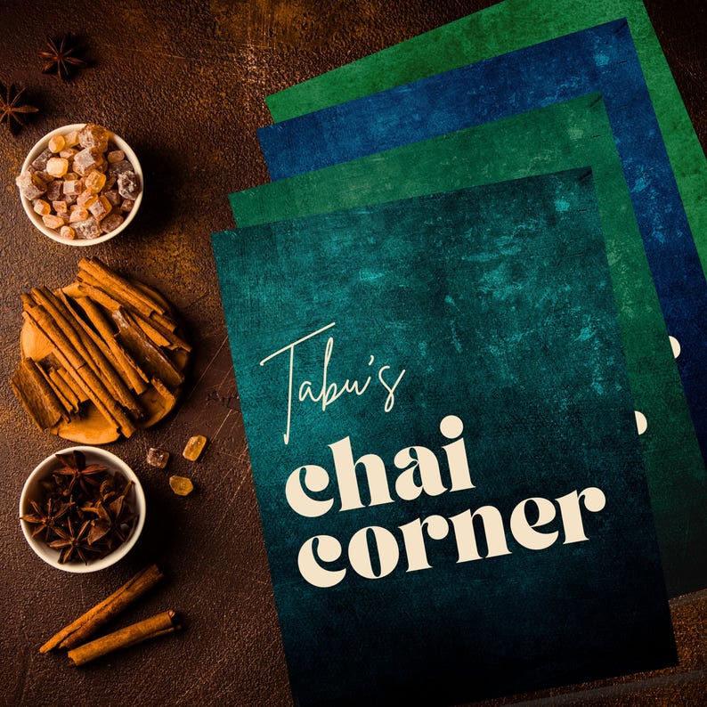 Personalized Chai Print: Bold Indian Typography, Colorful Desi Art ...