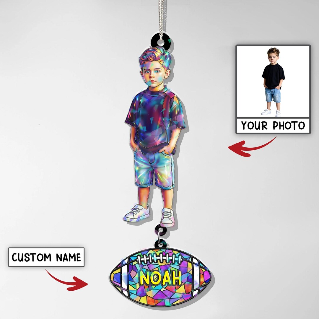 Custom Hologram Baby Ornament With Name, Personalized Photo Baby ...