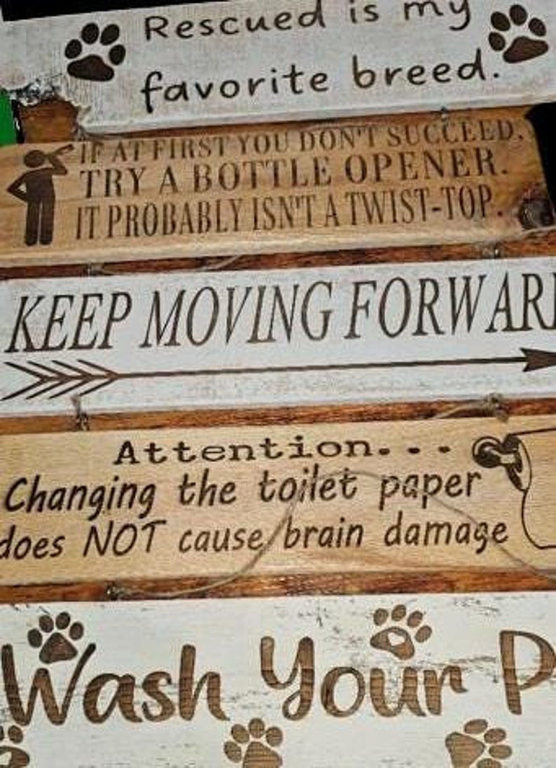 Rustic Wood Plank Signs. Home Decor. - Etsy