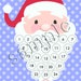 Santa Christmas Countdown Purple Advent Calendar Cotton Ball - Etsy