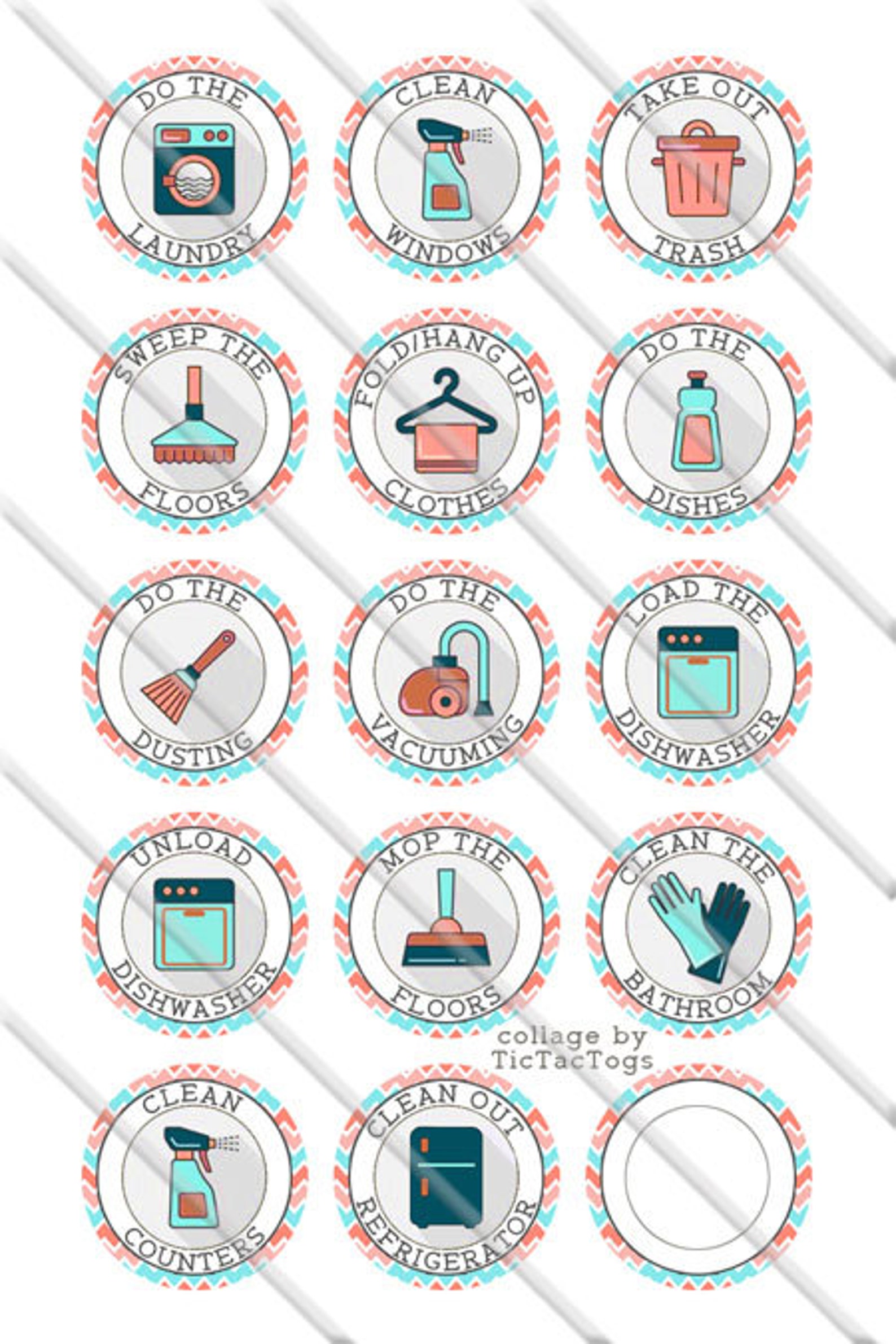 Printable Cleaning Chore Chart Behavior Reward Boys and Girls | Etsy