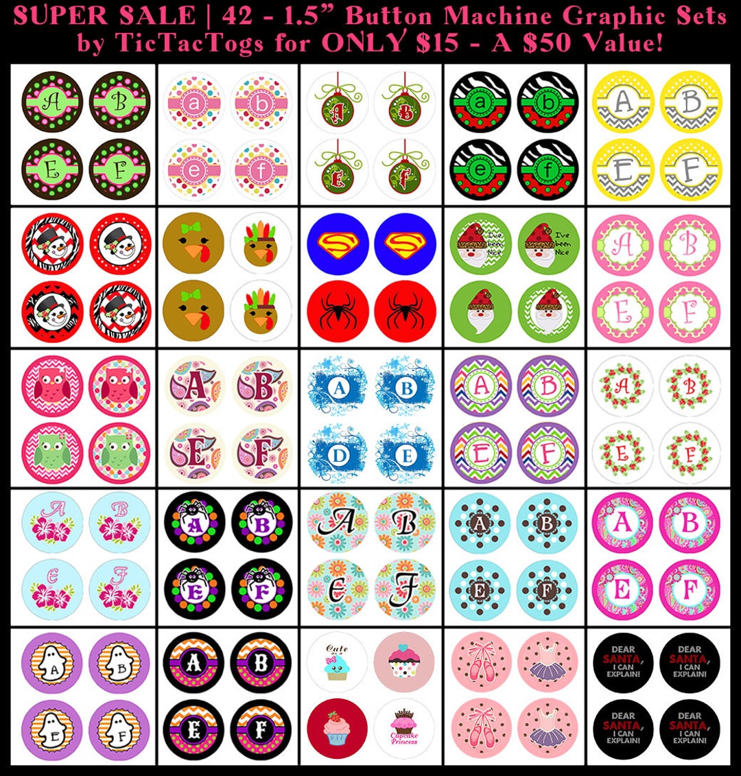 840 1.837 Imágenes circulares Lote de hojas de collage digital Máquina ...