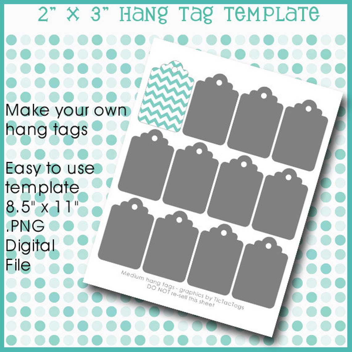 Hang Tag Gift Template Collage Set PNG DIY Make Your Own - Etsy