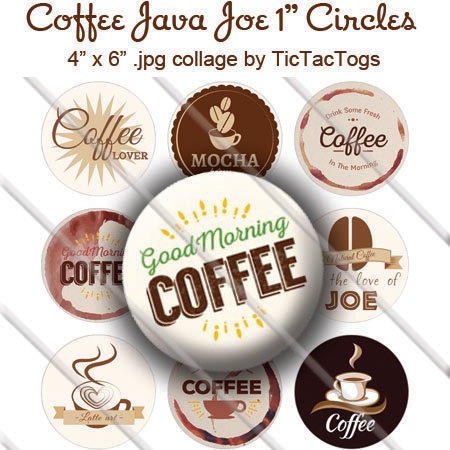 Coffee Jave Joe Latte Sayings Bottle Cap Images Digital Art - Etsy