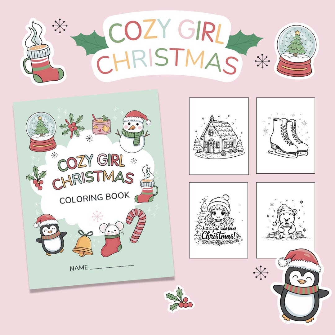Cozy Girl Christmas Coloring Pages Christmas Coloring Pages Cute and ...