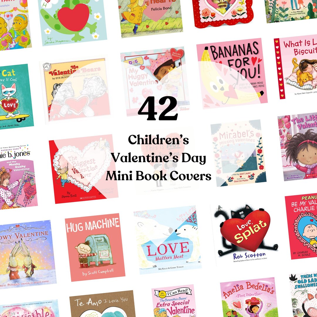 Printable Dollhouse Valentine's Day Books Children's Valentine's Mini ...