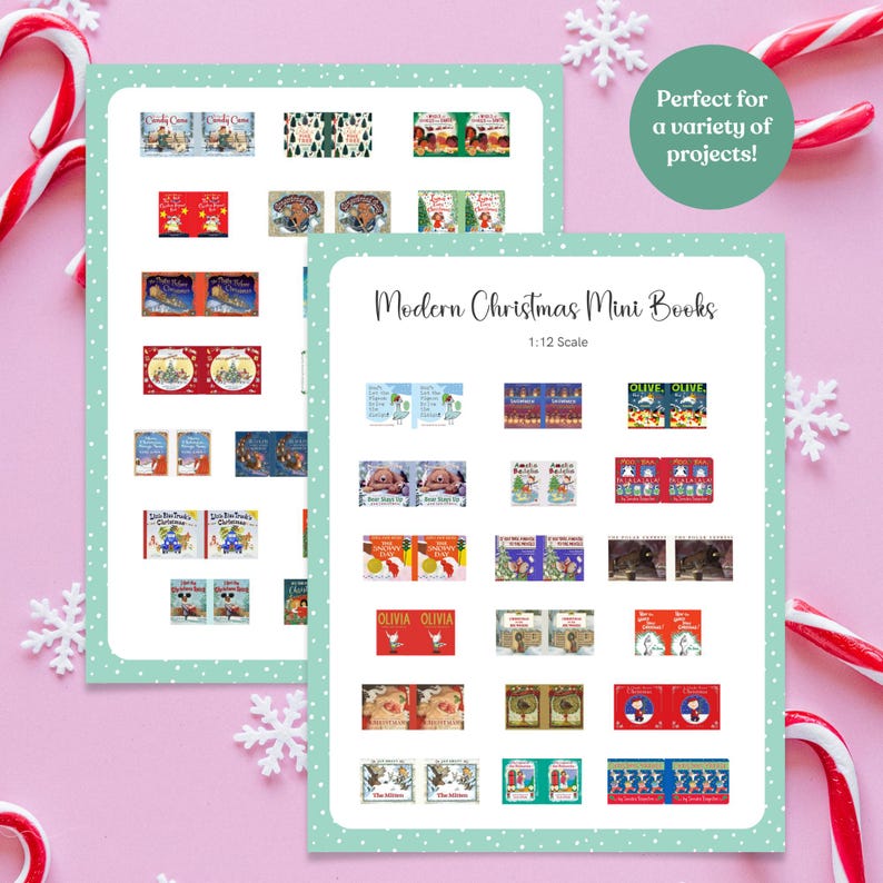 Printable Dollhouse Christmas Books Children's Christmas Mini Book ...