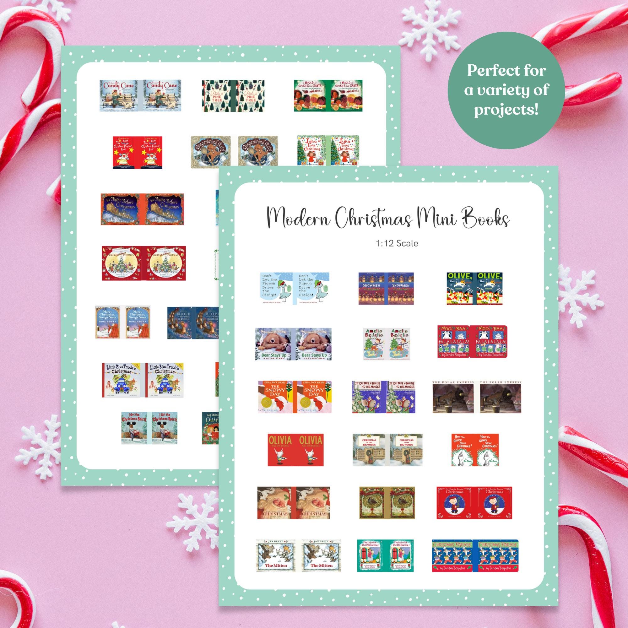Printable Dollhouse Christmas Books Children's Christmas Mini Book ...