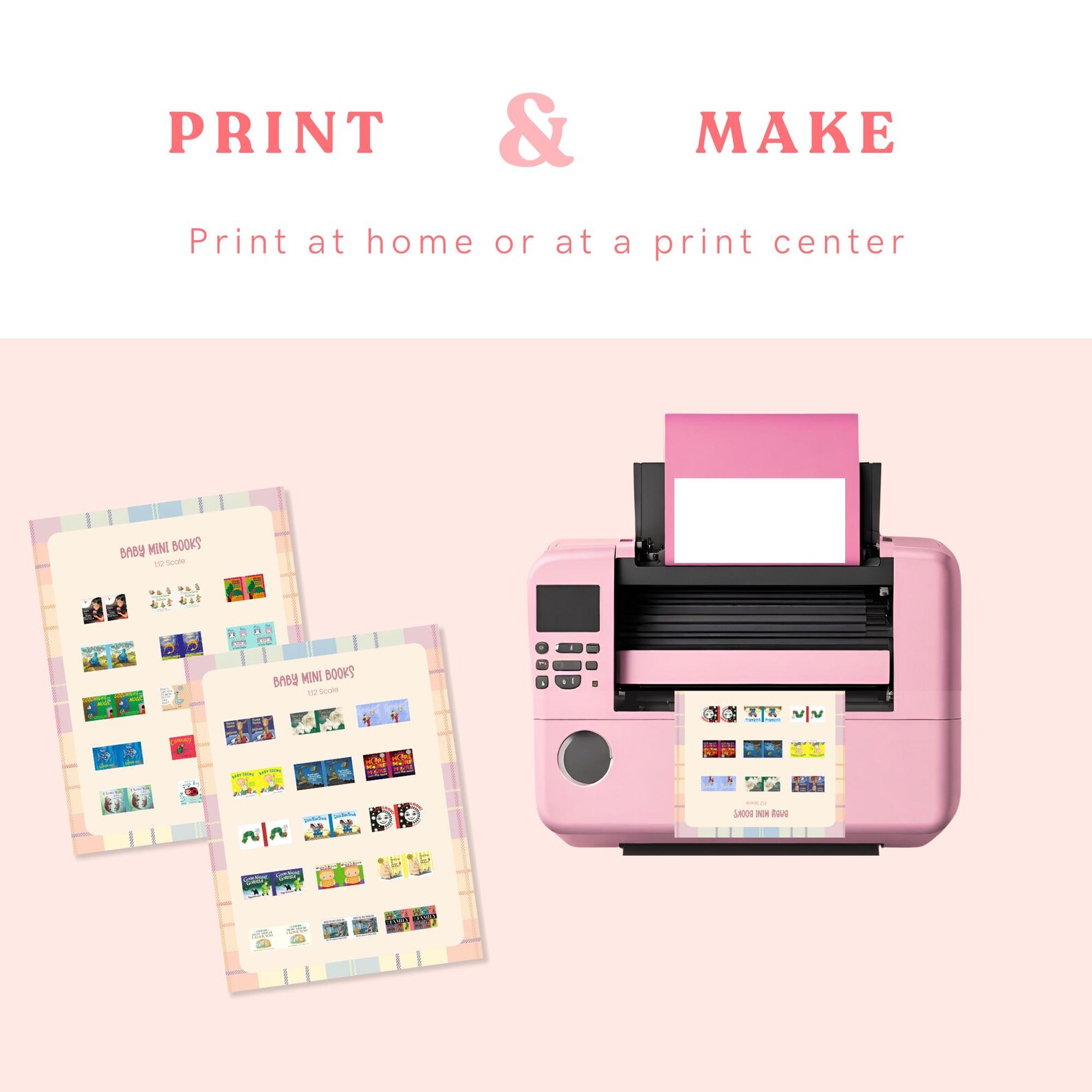 Miniature Baby Book Printable Dollhouse Nursery Decor 1:12 Scale DIY ...