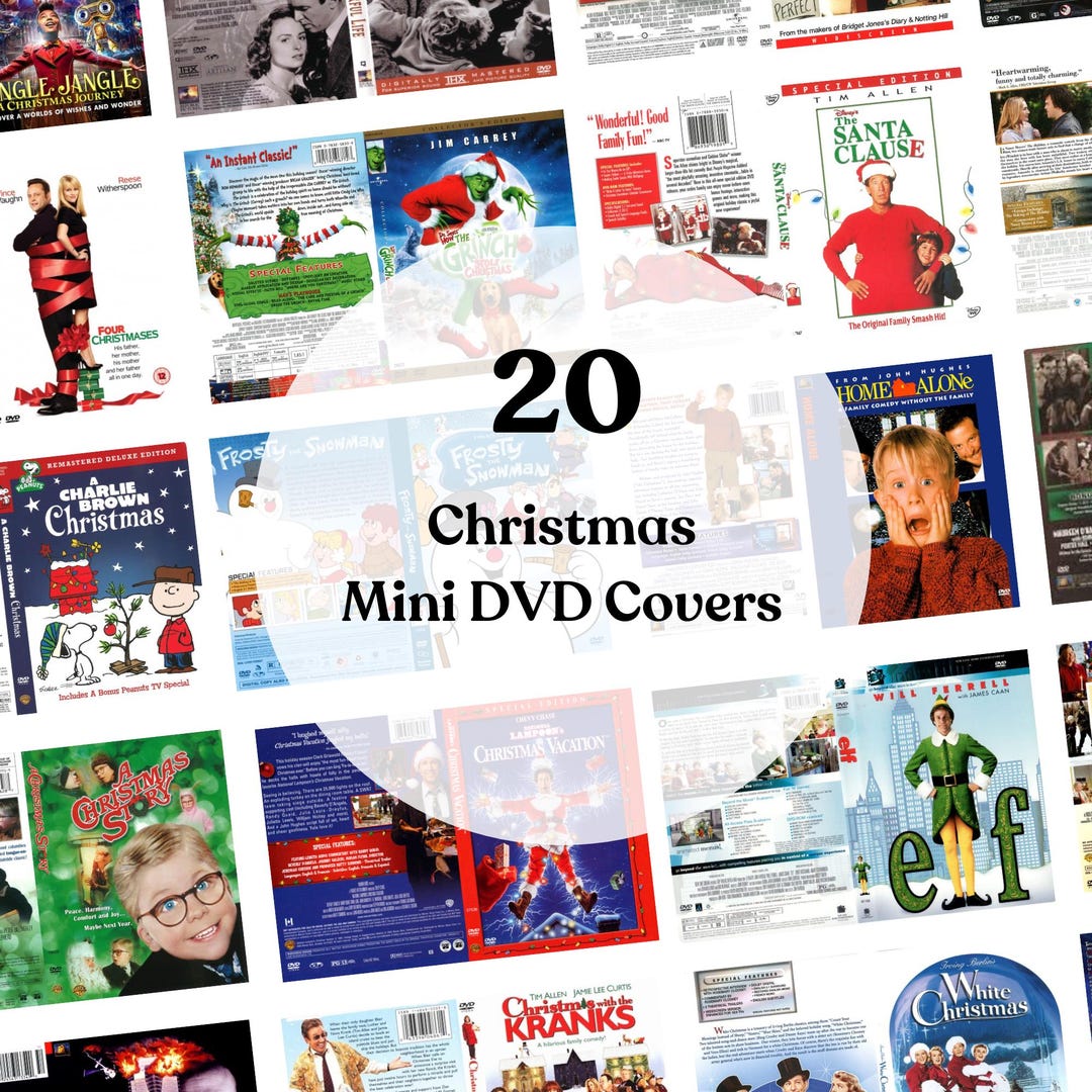 Christmas Miniature DVD Covers Printable 1:12 Scale DVD Covers ...