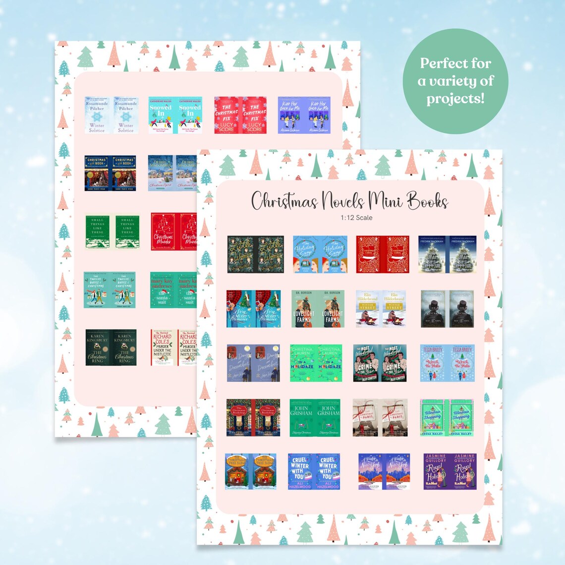 Printable Christmas Novels Mini Books for Dollhouse, 1:12 Scale, DIY ...