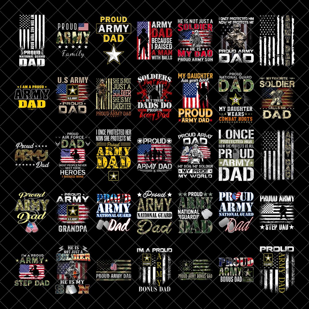 Proud Army Mom Png Bundle, Military Mom Png, Army Family Png, Soldier ...