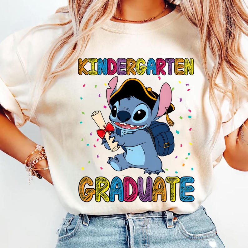 Stitch Senior Design Png, Stitch Graduation 2025 Png, Kindergarten ...
