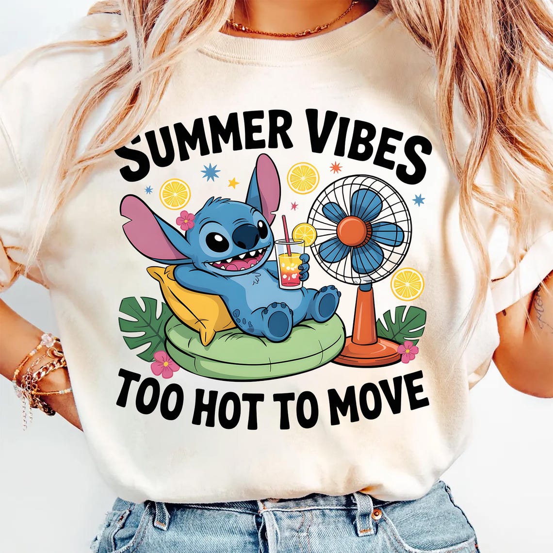 Summer Vibes Stitch Png, Stitch Png, Funny Summer Png, Stitch Summer ...