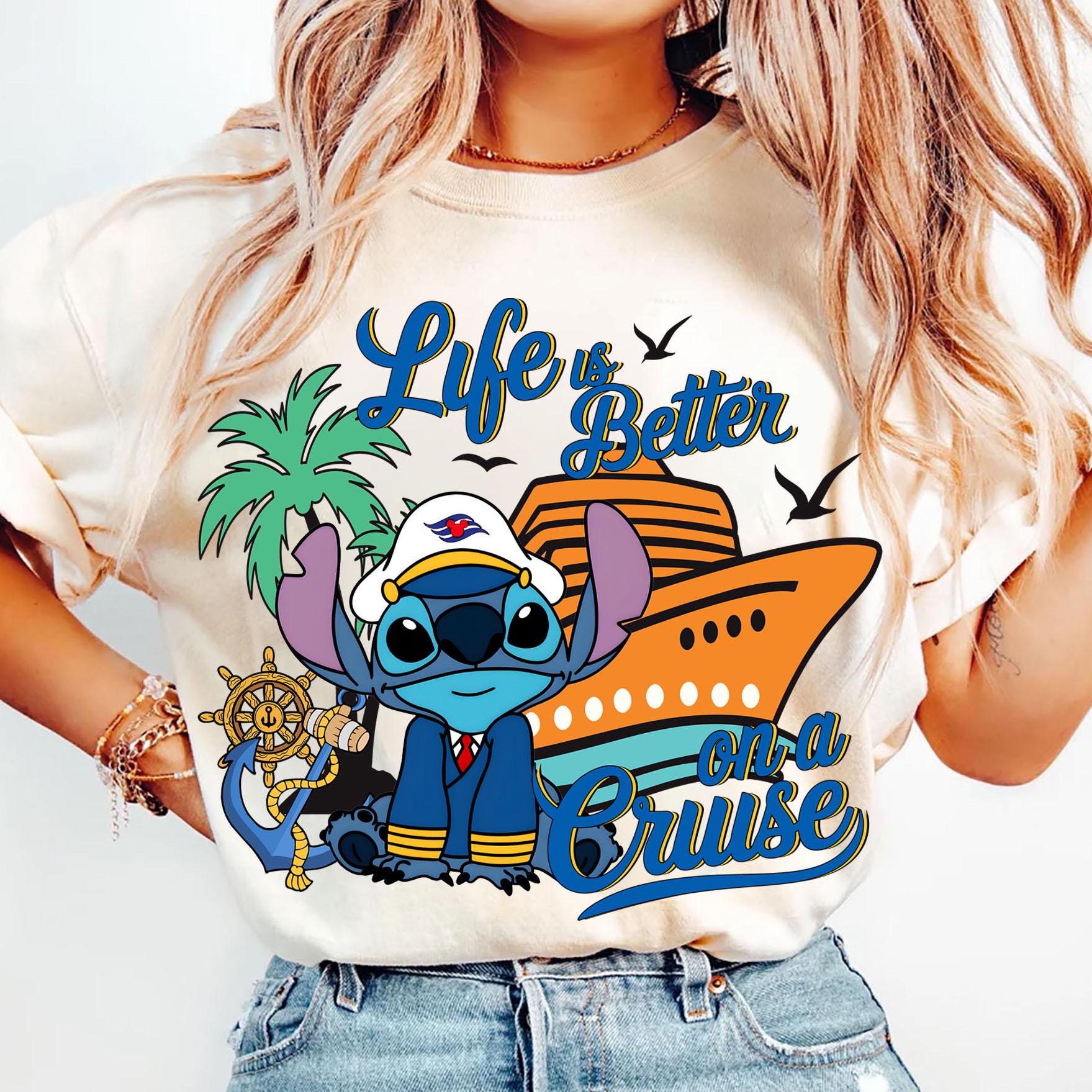 Stitch Cruise Shirt Design Png, Stitch Sailor PNG, Life is Better on A ...