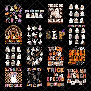 Speech Therapy Halloween PNG Bundle, Trick or Speech Spooky Speechie ...