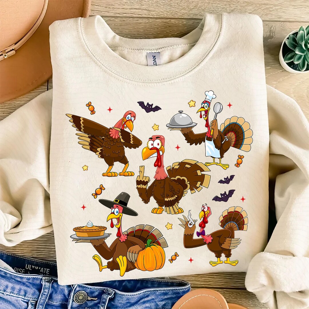 Retro Turkey Thanksgiving Png, Thanksgiving Fall Png, Turkey Day ...
