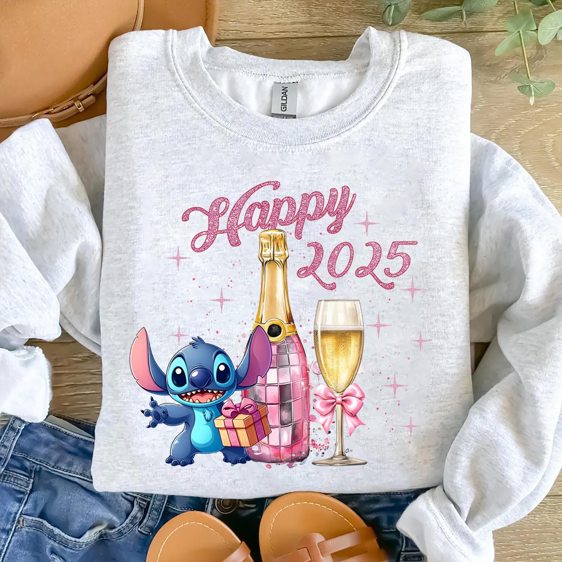 Hello 2025 Stitch Png, Stitch Sublimation Designs, Stitch Love New Year ...