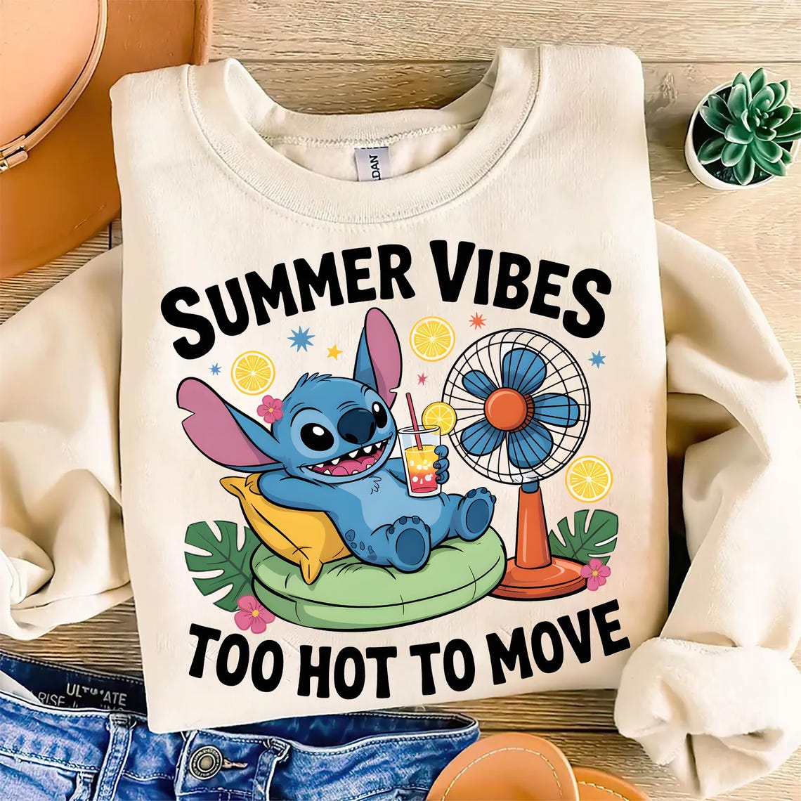 Summer Vibes Stitch Png, Stitch Png, Funny Summer Png, Stitch Summer ...