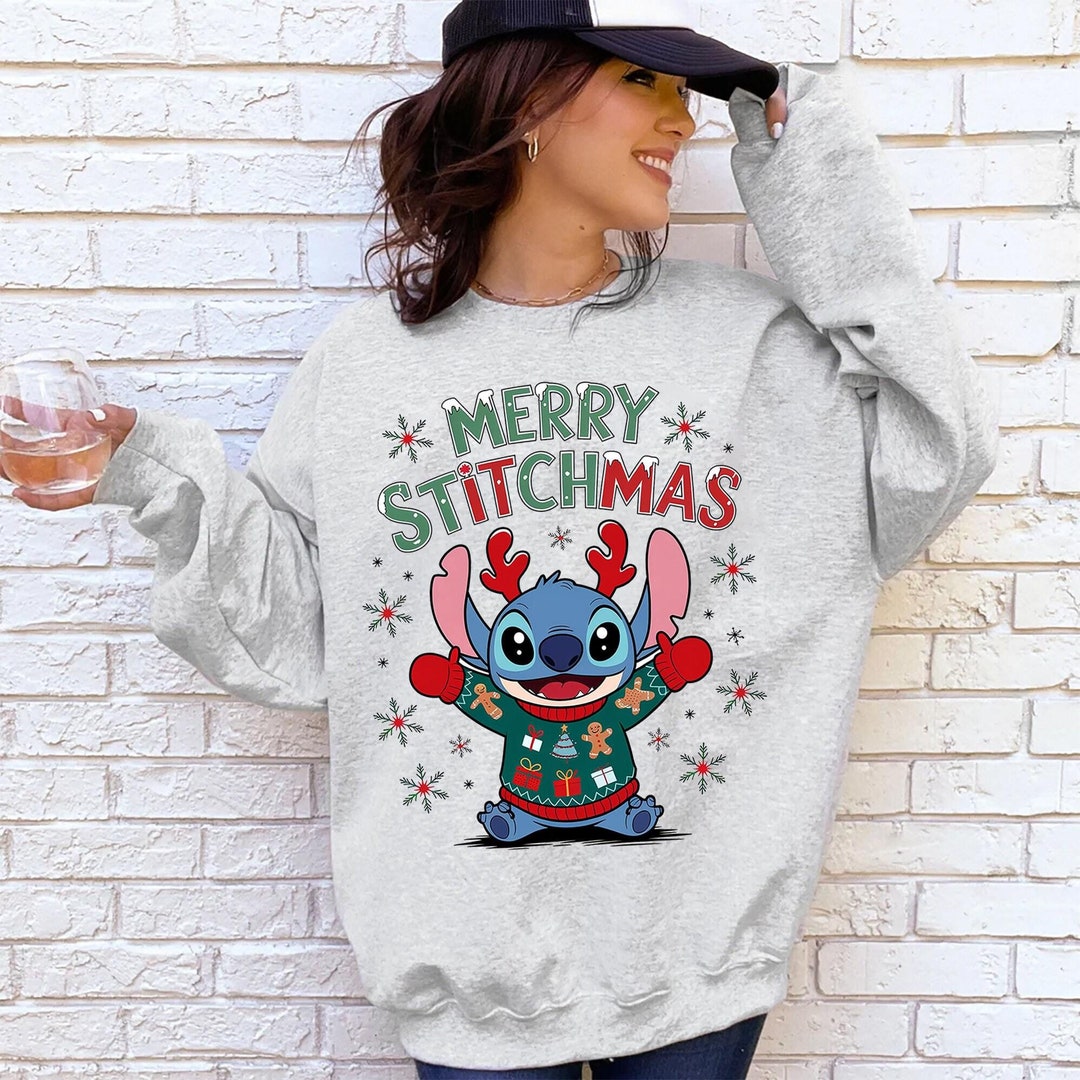 Stitch Christmas PNG, Lilo and Stitch Christmas Png, Stitchmas Reindeer ...