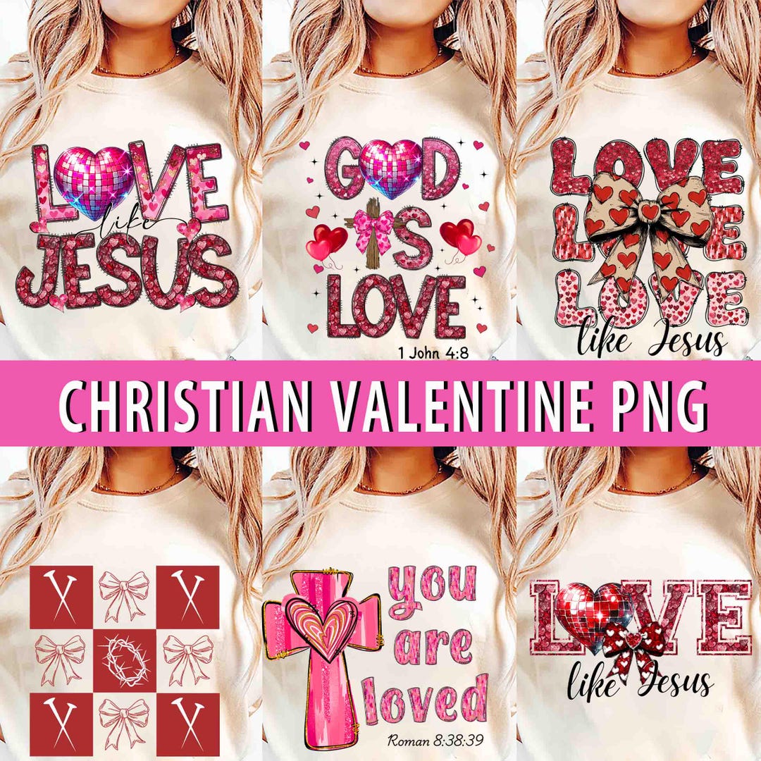 Christian Valentine's Day Png Bundle, Jesus Valentine Png , Valentine's ...