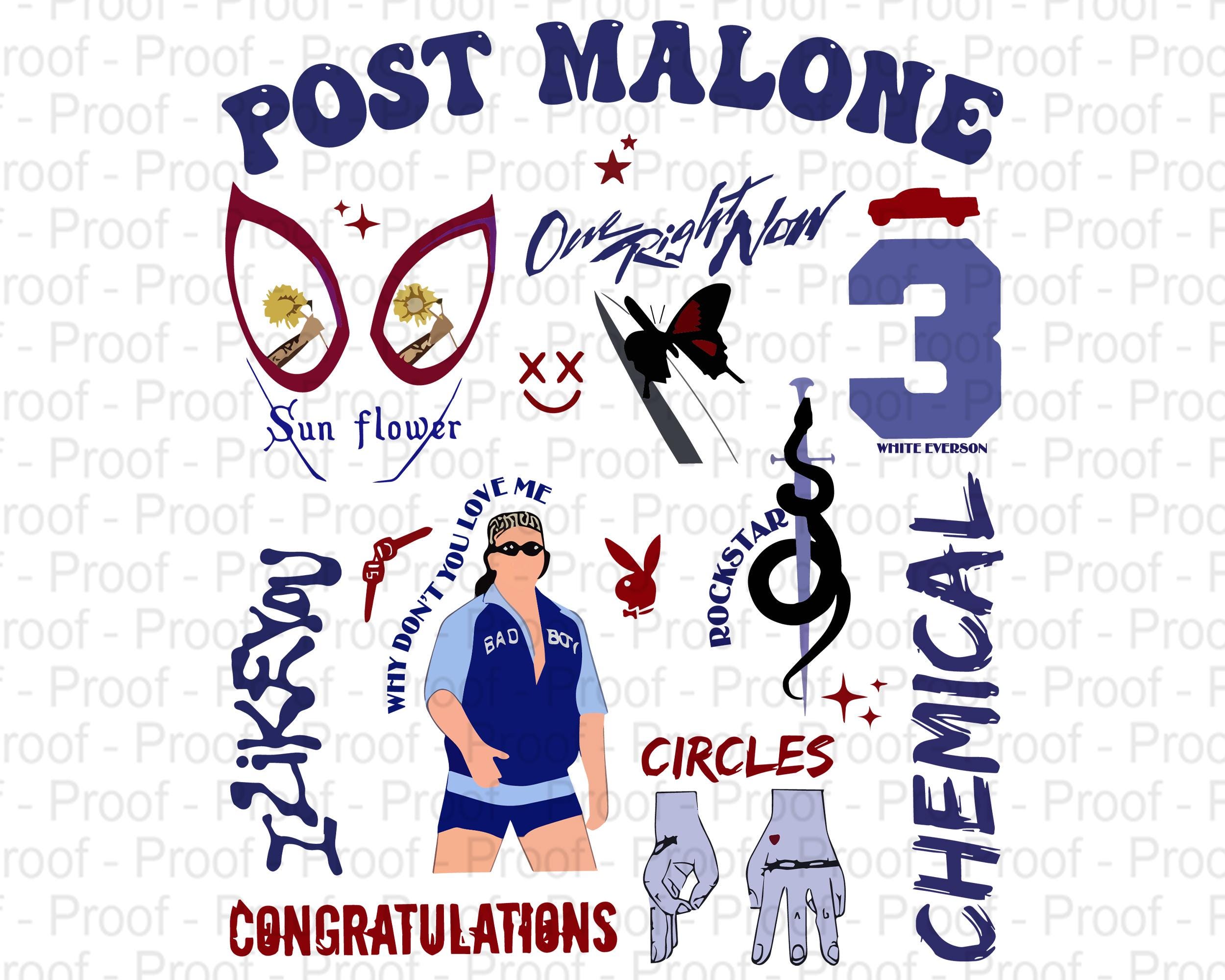 Post Malone Svg, Ready to Print, Printable Design, Hiphop Artist, 90s ...